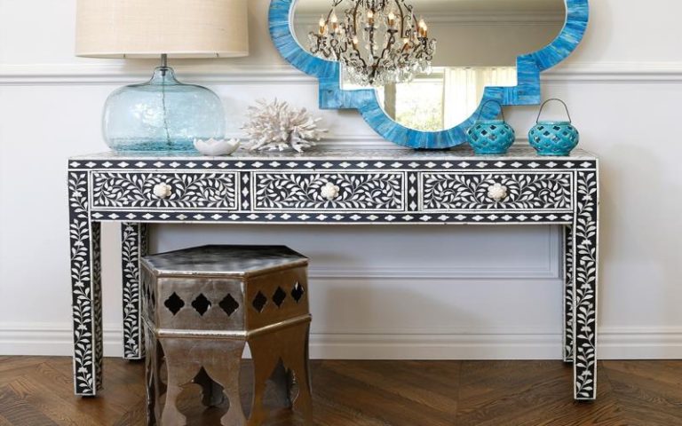 Console Table Of Bone Inlay: The Ultimate Showstopper For Your Home ...